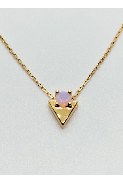 Miika Aytaşlı Üçgen Figürlü Rose Gümüş Kolye Miika Aytaşlı Üçgen Figürlü Rose Gümüş Kolye