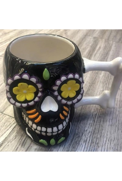 Benturks Seramik Kuru Kafa 3D Kupa Bardak