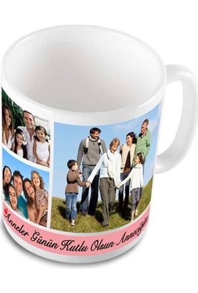 33 Stores Kişiye Özel 3 Resimli Anneler Günü Baskılı Kupa Bardak
