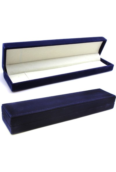 Alis Silver Lacivert Renk Kadife Tesbih Kutusu Alis Silver Lacivert Renk Kadife Tesbih Kutusu