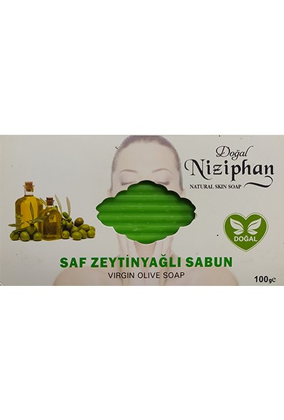 Niziphan - 100 Doğal Bitkisel Saf Zeytinyağlı Katı Sabun 140 Gr