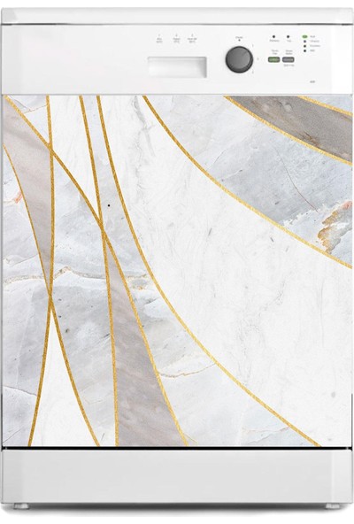 Sticker Art Bulaşık Makinesi Sticker Kaplama Beyaz Eşya Kaplama Soyut Mermer Doku