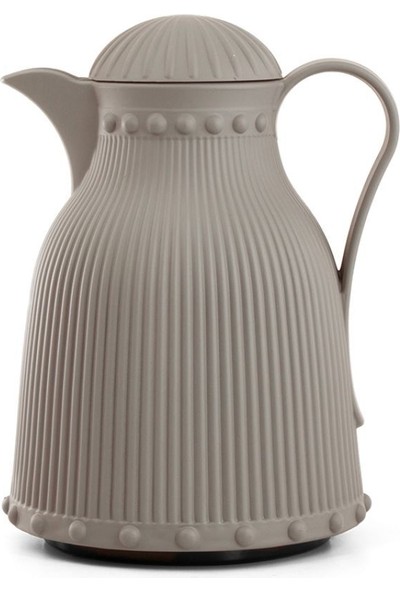 Luwi Shopping 1 Lt Yeni Gri Düz Kapaklı Soft Touch Asel Termos