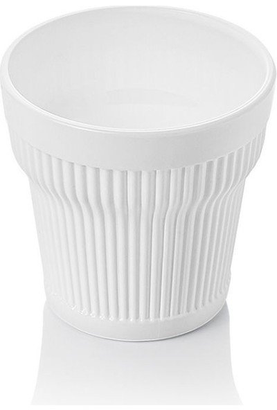 Luwi Shopping Akrilik Barok Beyaz Kısa Bardak