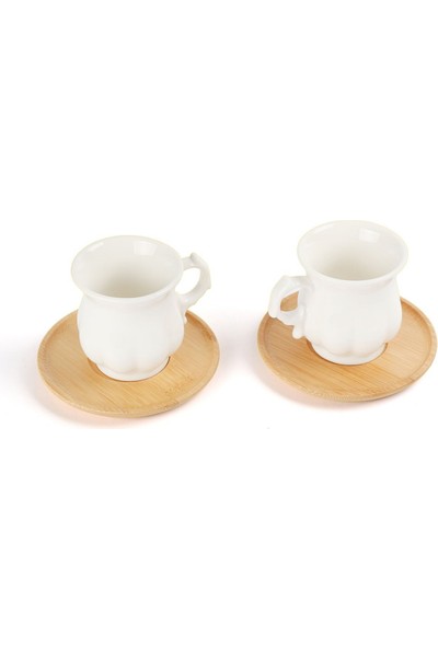 Luwi Shopping Ew's Bambu Tabaklı 2 ' Li Kahve Fincanı