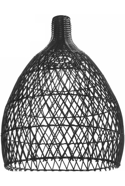 Evistro Dekoratif Hasır Avize Siyah 45X35CM Evistro Dekoratif Hasır Avize Siyah 45X35CM