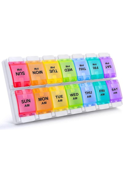 Haftalık 7 Gün Hap Organizatör, Sukuos Büyük Günlük Hap Kılıfları Hap Kutusu Haftalık 7 Gün Hap Organizatör, Sukuos Büyük Günlük Hap Kılıfları Hap Kutusu