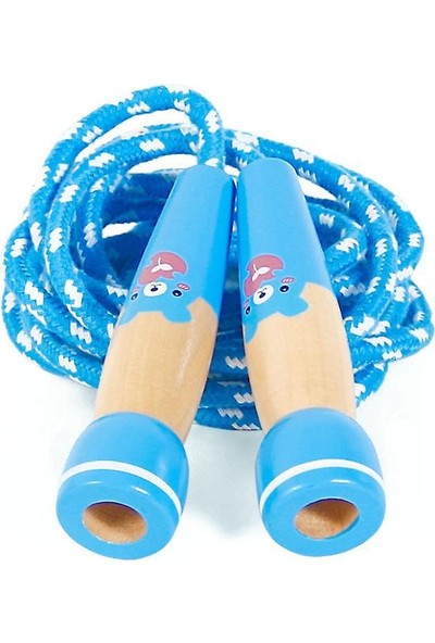 Çocuklar Için Ahşap Saplı Ayarlanabilir Atlama Ipi (Mavi) Çocuklar Için Ahşap Saplı Ayarlanabilir Atlama Ipi (Mavi)