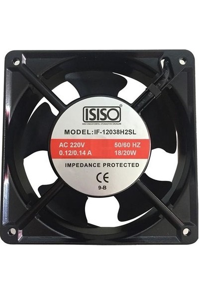 ISISO12X12 cm 220V Ac Kare Metal Kasa Soğutucu Fan, 120X120X38 mm Kuluçka Makinesi Fan