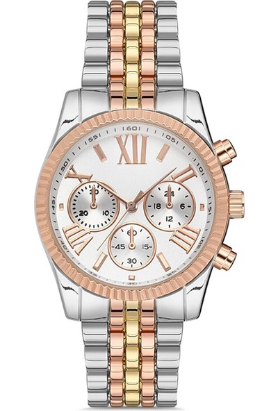 Leerybee Gümüş Renk Çelik Kordon Kadın Kol Saati