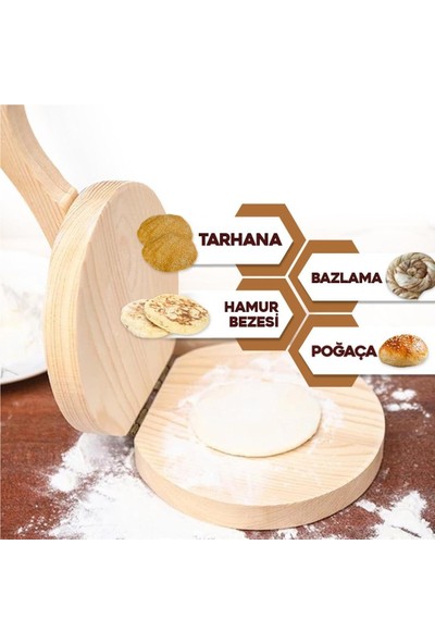 Butik Wooden Ahşap Hamur Presi