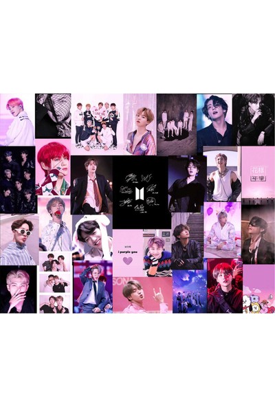 Bexdore 55 Adet Bts Pembe Dijital Kolaj Seti - Yüksek Kaliteli Dekoratif Bangtan Boys Poster Seti - Kpop Set Bexdore 55 Adet Bts Pembe Dijital Kolaj Seti - Yüksek Kaliteli Dekoratif Bangtan Boys Poster Seti - Kpop Set