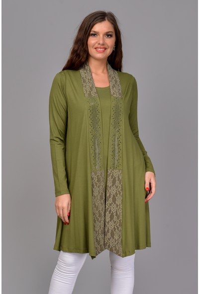 Dantel ve Taş Işli Yelekli Takım Dantel ve Taş Işli Yelekli Takım