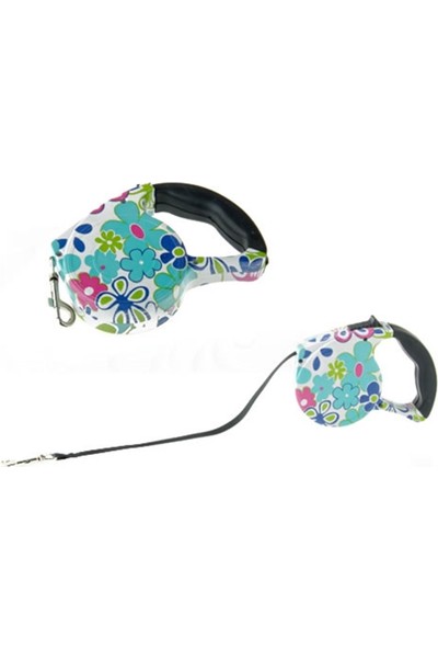 Ega Toptan Desenli Mekanizmalı Köpek Tasması - 5 Metre