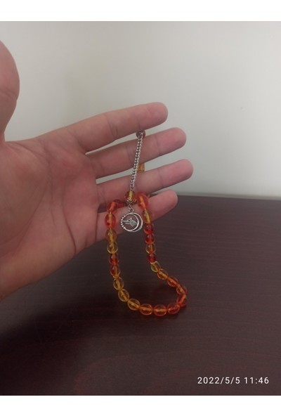 Abays Ateş Kehribar Tesbih Sıkma Kehribar Tespih Hediyelik Tesbih