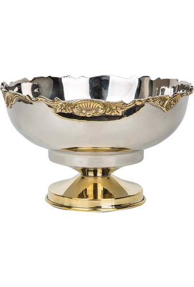 LuckyArt Gold-Gümüş Meyvelik 27X27X16 cm
