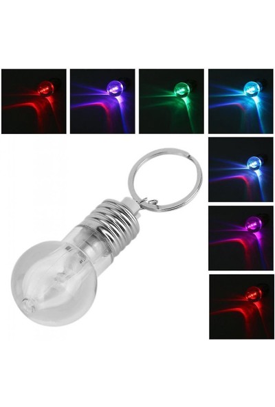 Xhang Renk Değiştirme LED El Feneri Işık Ampul Lamba Anahtarlık Anahtarlık Lamba Torch Xhang Renk Değiştirme LED El Feneri Işık Ampul Lamba Anahtarlık Anahtarlık Lamba Torch