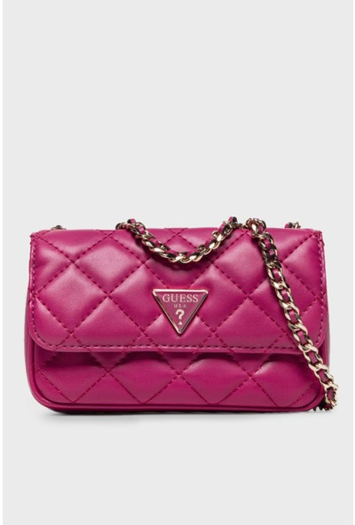 Guess Logolu Ayarlanabilir Zincir Askılı Kapitone Cessily Çanta Bayan Çanta HWQG7679780 Fuc