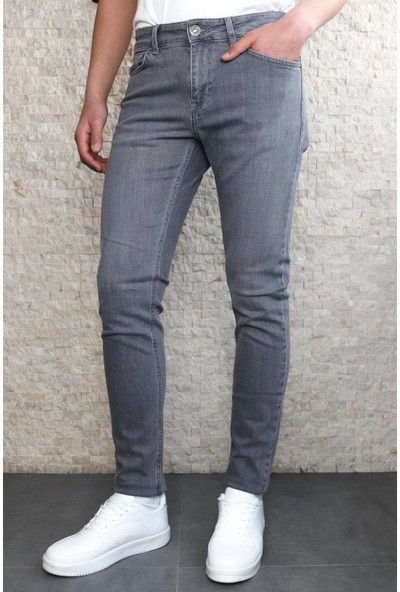 Hlt Jeans Collezıone Johenyeni Slim Fit Gri Kot Pantolon
