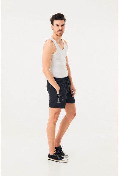 FullaModa Baskılı Deniz Şortu