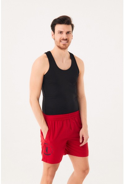 FullaModa Baskılı Deniz Şortu