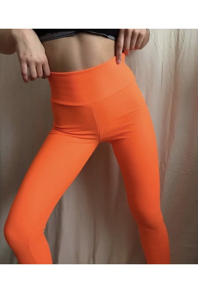 Bayan Turuncu Spor Tayt