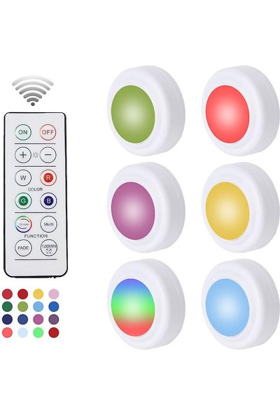 Xinh Dolap Aydınlatma LED Gece Lambası Uzaktan Kumandalı 16 Renk İçeren LED Gece Lambası (Beyaz) (Yurt Dışından) Xinh Dolap Aydınlatma LED Gece Lambası Uzaktan Kumandalı 16 Renk İçeren LED Gece Lambası (Beyaz) (Yurt Dışından)