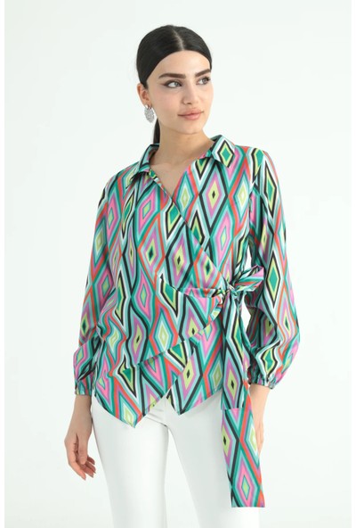 Modaplaza Kadın Baklava Desen Gömlek 2370 Modaplaza Kadın Baklava Desen Gömlek 2370