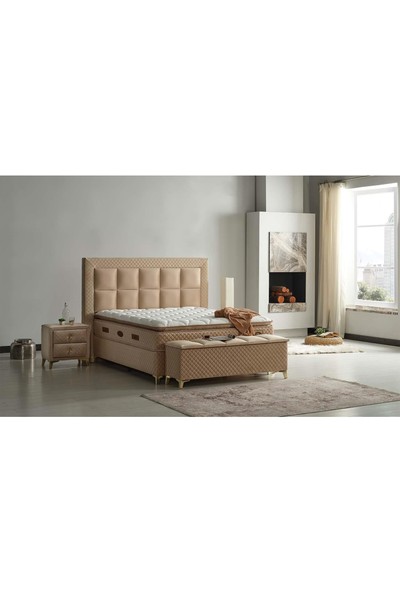 Rehome Rehome Bodrum Çift Kişilik Baza Başlık Yatak Seti