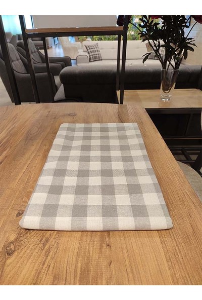 Masa Örtüsü 160 x 160 cm Kareli Desen