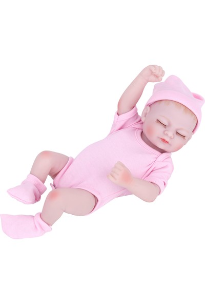 10 Inç Reborn Baby Doll Vinil Vücut Gerçekten Uyuyan