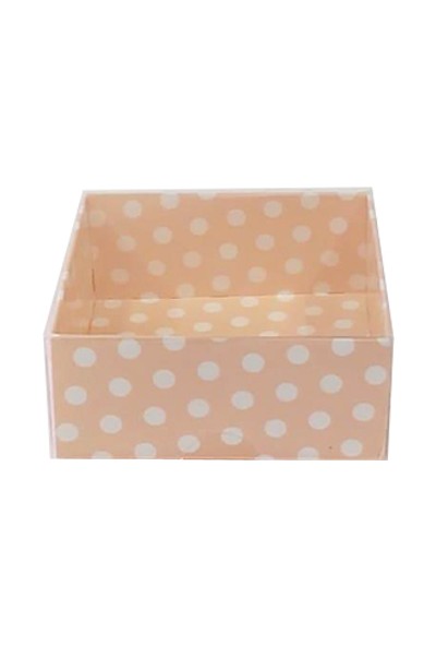 Getshopmini Asetat Kapaklı Kutu Benekli Pembe 7X7X3CM Getshopmini Asetat Kapaklı Kutu Benekli Pembe 7X7X3CM