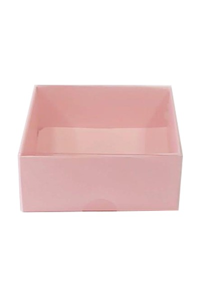 Getshopmini Asetat Kapaklı Kutu Pembe 7X7X3CM Getshopmini Asetat Kapaklı Kutu Pembe 7X7X3CM
