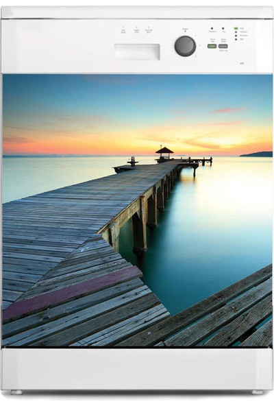 Sticker Art Bulaşık Makinesi Sticker Kaplama Beyaz Eşya Kaplama Deniz Yol