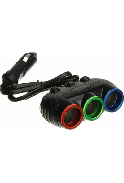 Olesson Araç Çakmak Çoklayıcı 3 Port Anahtarlı 12V / 24V 120 W