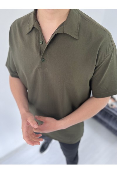Alum Polo Yaka Over Size Yazlık Gömlek Alum Polo Yaka Over Size Yazlık Gömlek