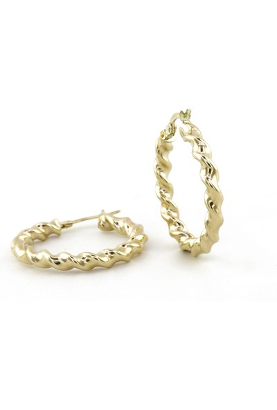 Altınkaynak 14 Ayar Halka Altın Küpe