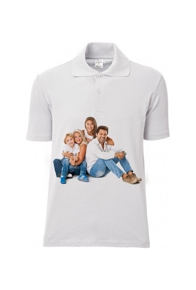 İkia Market Kişiye Özel Fotoğraf Baskılı Polo Yaka T-Shirt