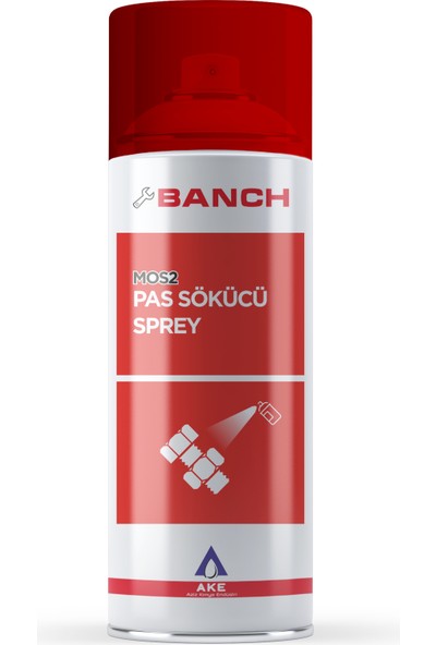 Banch Mos2 Katkılı Pas Sökücü Sprey 400 ml Banch Mos2 Katkılı Pas Sökücü Sprey 400 ml