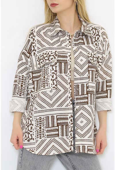 Aygi Gabardin Ceket Kahvebeyaz