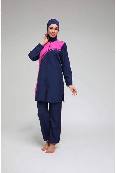 Kadın Tam Kapalı Fermuarlı Tesettür Mayo T9802-03 Kadın Tam Kapalı Fermuarlı Tesettür Mayo T9802-03