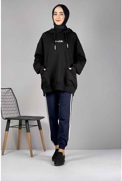 Sinelay Moda Çizgi Şerit Detaylı Eşofman Altı Lacivert Sinelay Moda Çizgi Şerit Detaylı Eşofman Altı Lacivert