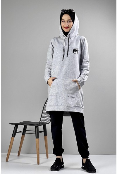 Moda Çizgi Ikili Eşofman Takımı Gri Moda Çizgi Ikili Eşofman Takımı Gri