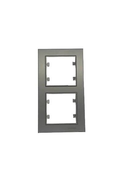 Makel Karea Ikili Dikey Çerçeve Füme