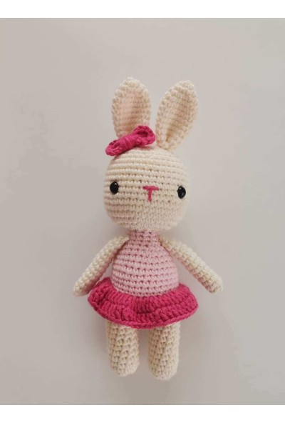 Toys City Süslü Minik Tavşan Örgü Oyuncak