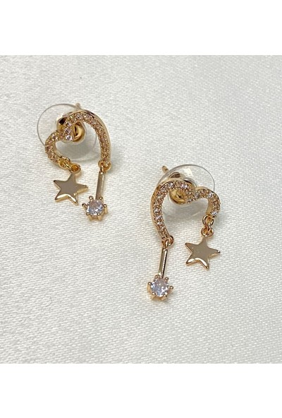 Pinkline Kalpli Kadın Gold Küpe Pinkline Kalpli Kadın Gold Küpe