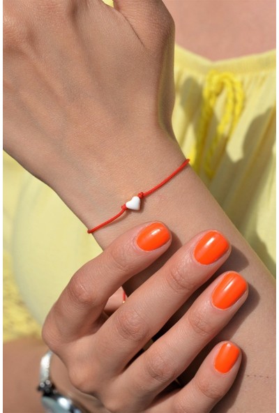 Sacce Scarves&Accessories Mini Beyaz Kalpli Şans Bileklik Sacce Scarves&Accessories Mini Beyaz Kalpli Şans Bileklik