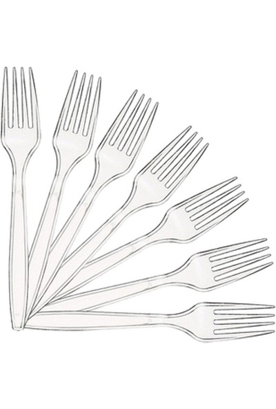 Merpak Ambalaj Kullan At Plastik Çatal Şeffaf Eko 100 Adet