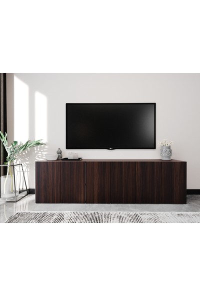 6 Kapaklı Çok Amaçlı Ahşap Tv Ünitesi