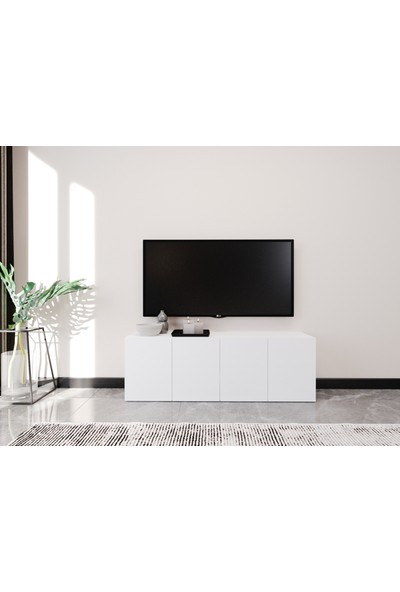 4 Kapaklı Çok Amaçlı Ahşap Tv Ünitesi